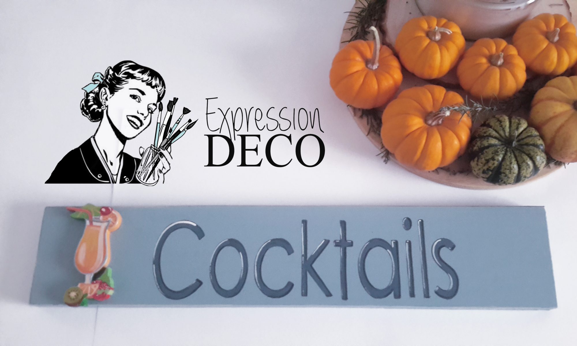 ExpressionDeco - Pancarte Tableau Cocktails